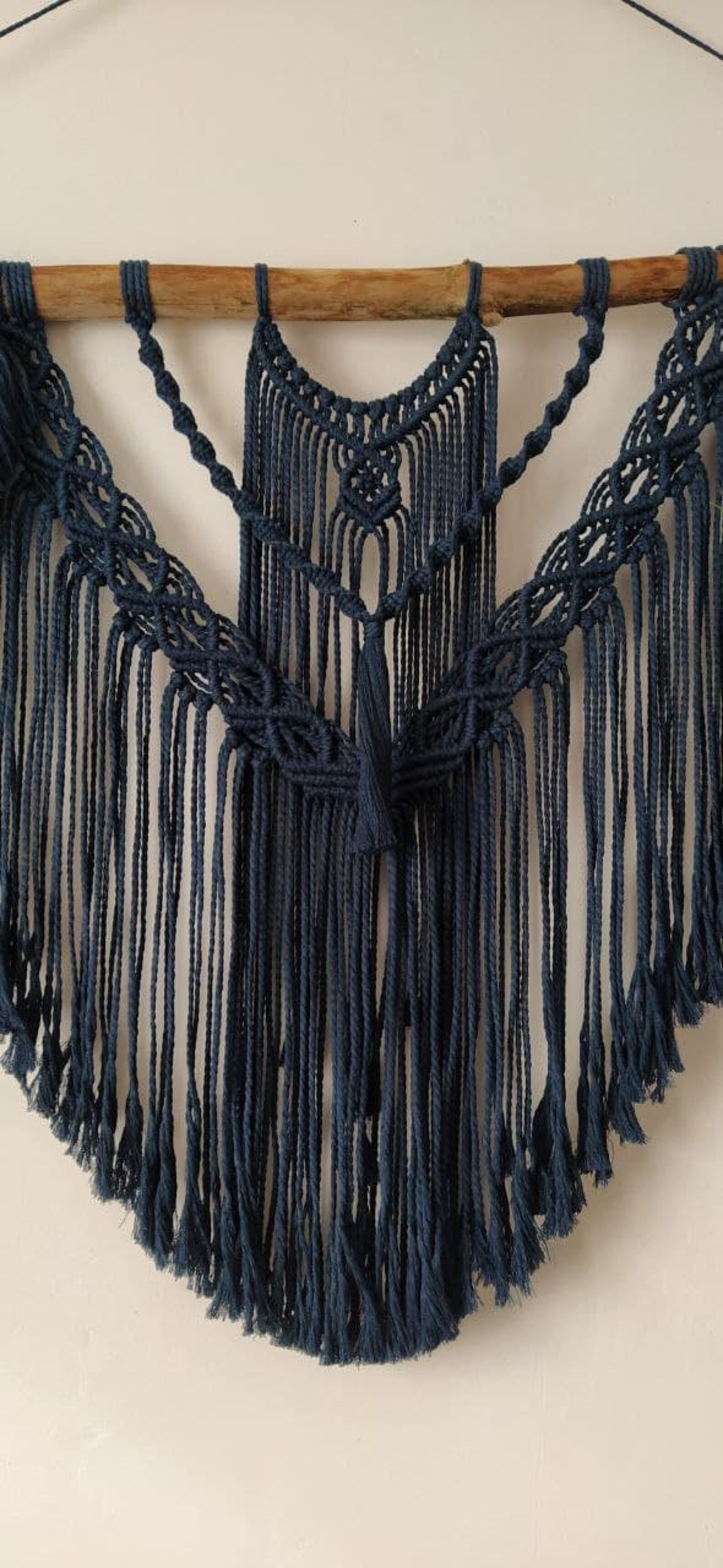 Royal Blue Wall Hanging Large Macrame Backdrop Macrame Wall - Etsy
