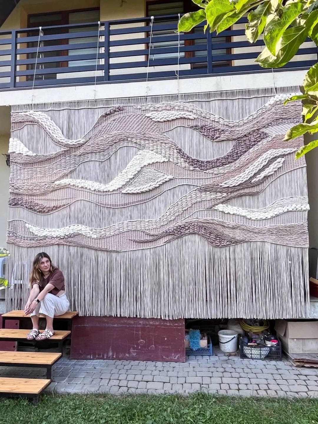 Large Macrame Room Divider, Macrame Screen, Large Macrame Wall Hanging ...