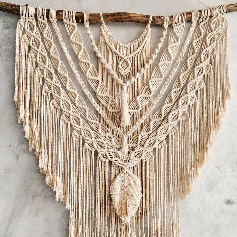 Large Macrame Wall Hanging Bohemian Accent Weave Wall | Etsy
