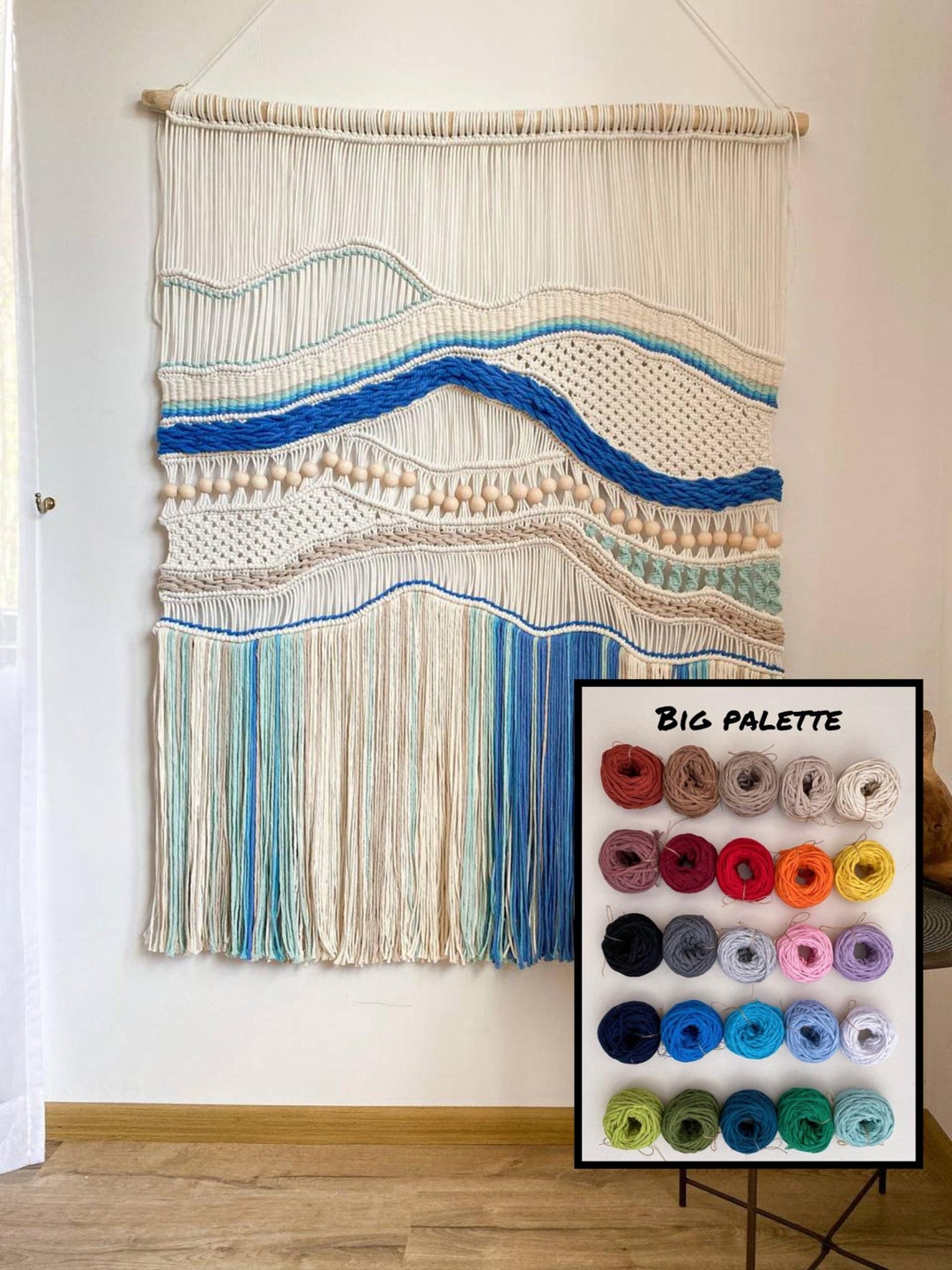 Macrame Room Divider, Boho Room Partition, Woven Room Divider, Large ...