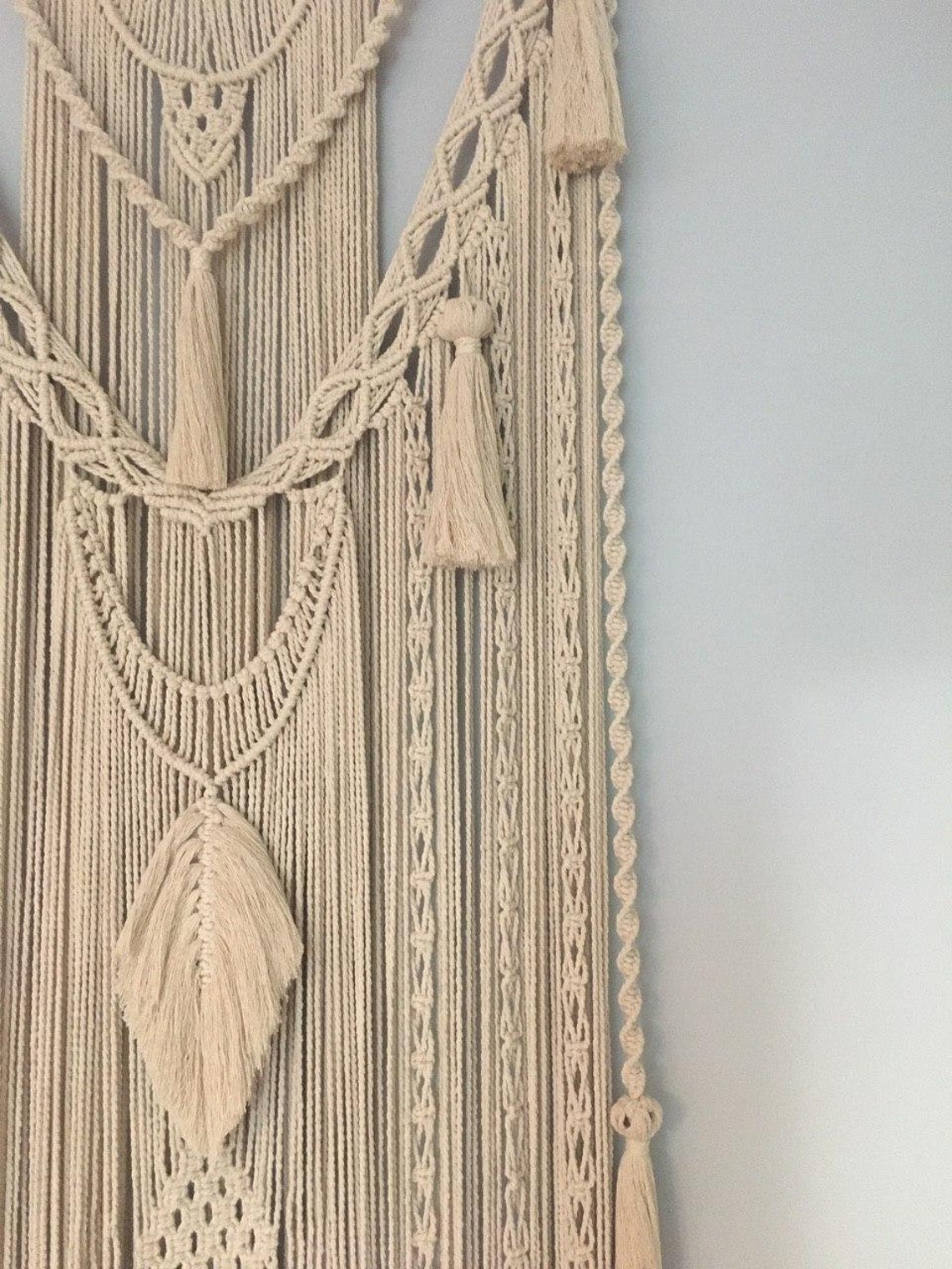 Extra Long woven tapestry macrame mural geometric macrame | Etsy