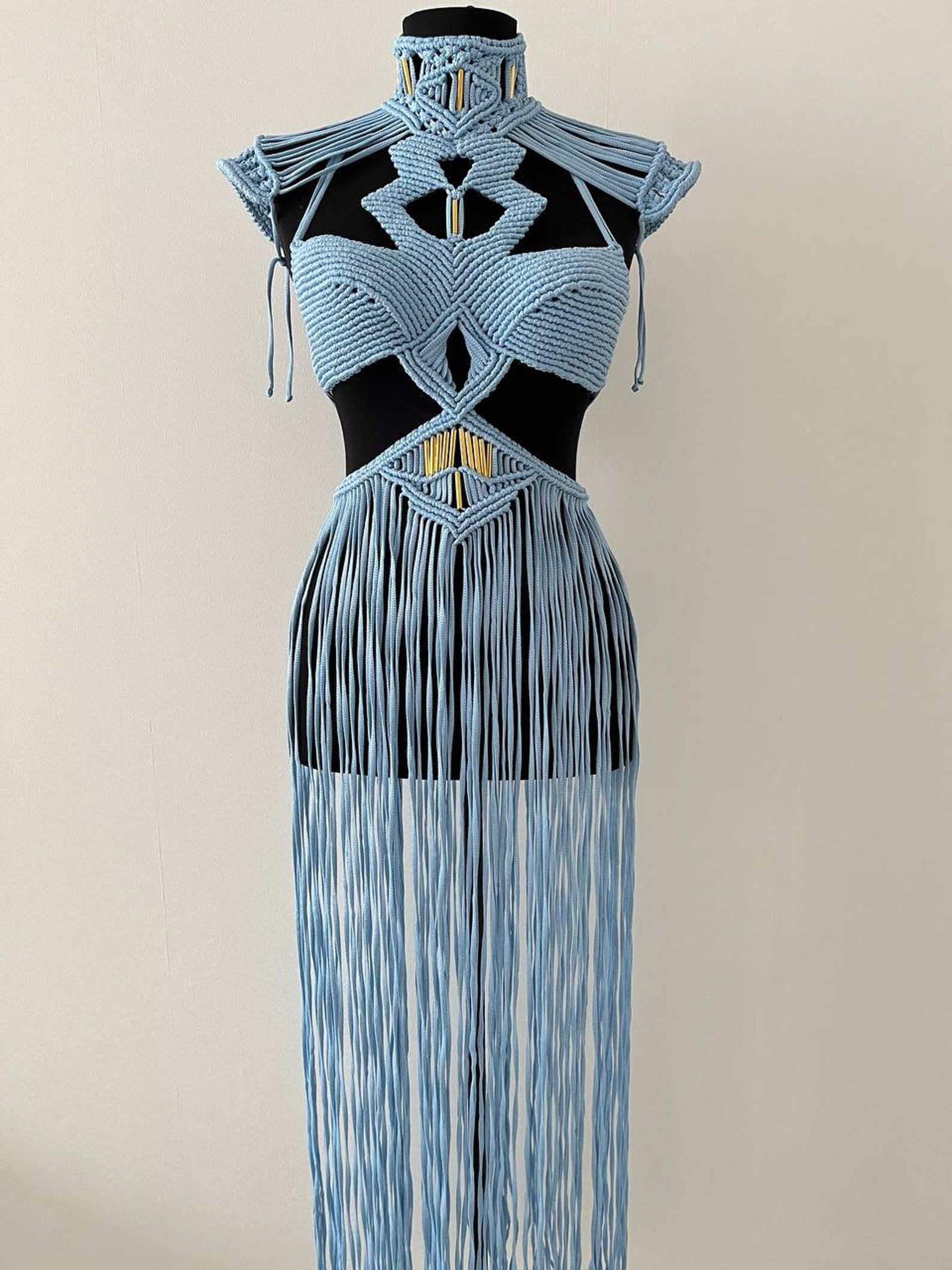 Rave Outfit, Burning Man Dress, Festival Clothing Women Rave, Macrame ...