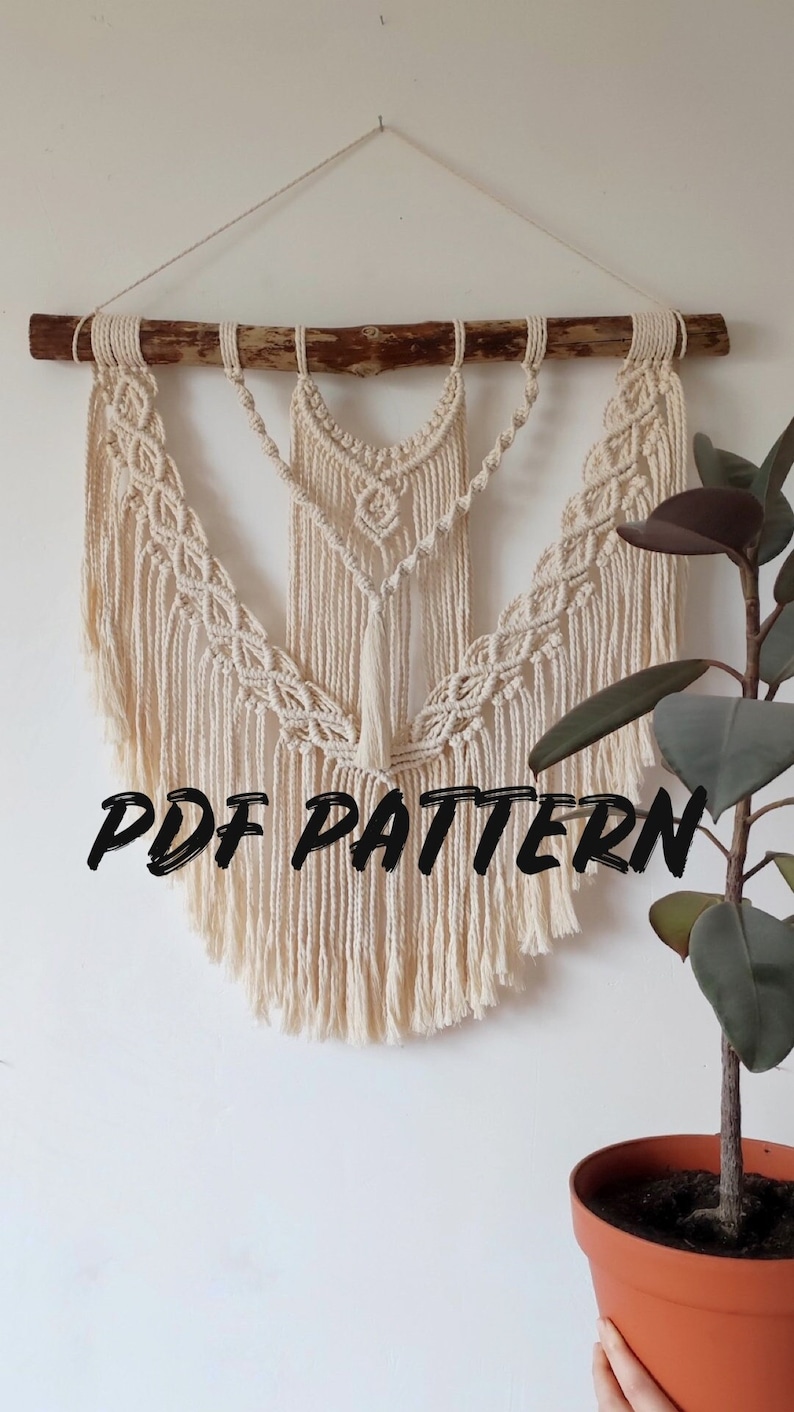Macrame Pattern PDF Macrame Tutorial DIY Macrame Gift Written | Etsy