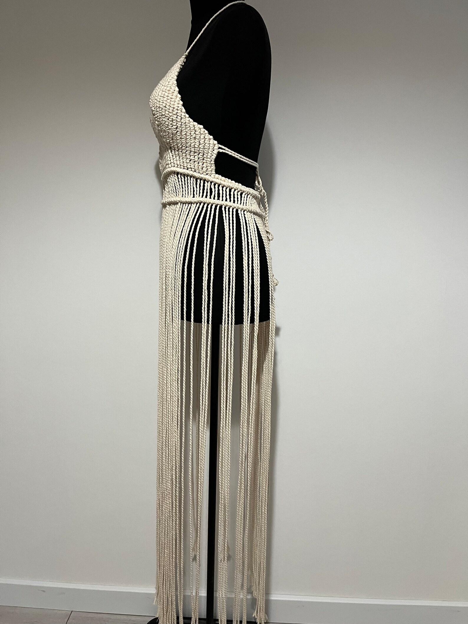 Macrame Rope Dress Macrame Beachwear Rave Outfit Beach - Etsy