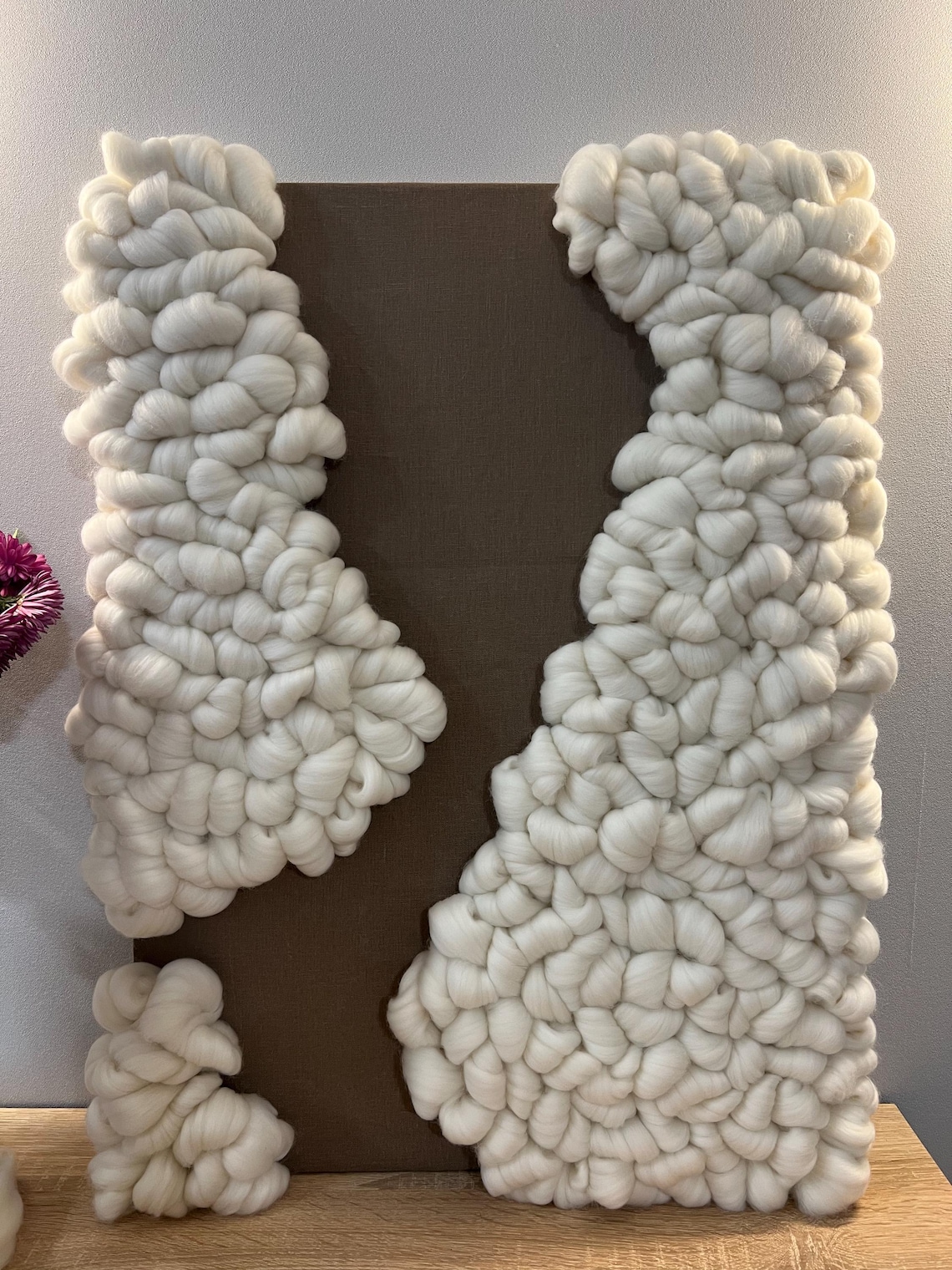 Textile Wall Art, Wool and Linen Wall Hanging, 50x70 Cm, Neutral Fiber ...