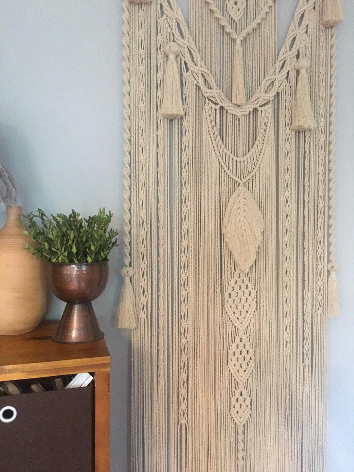 Extra Long woven tapestry macrame mural geometric macrame | Etsy