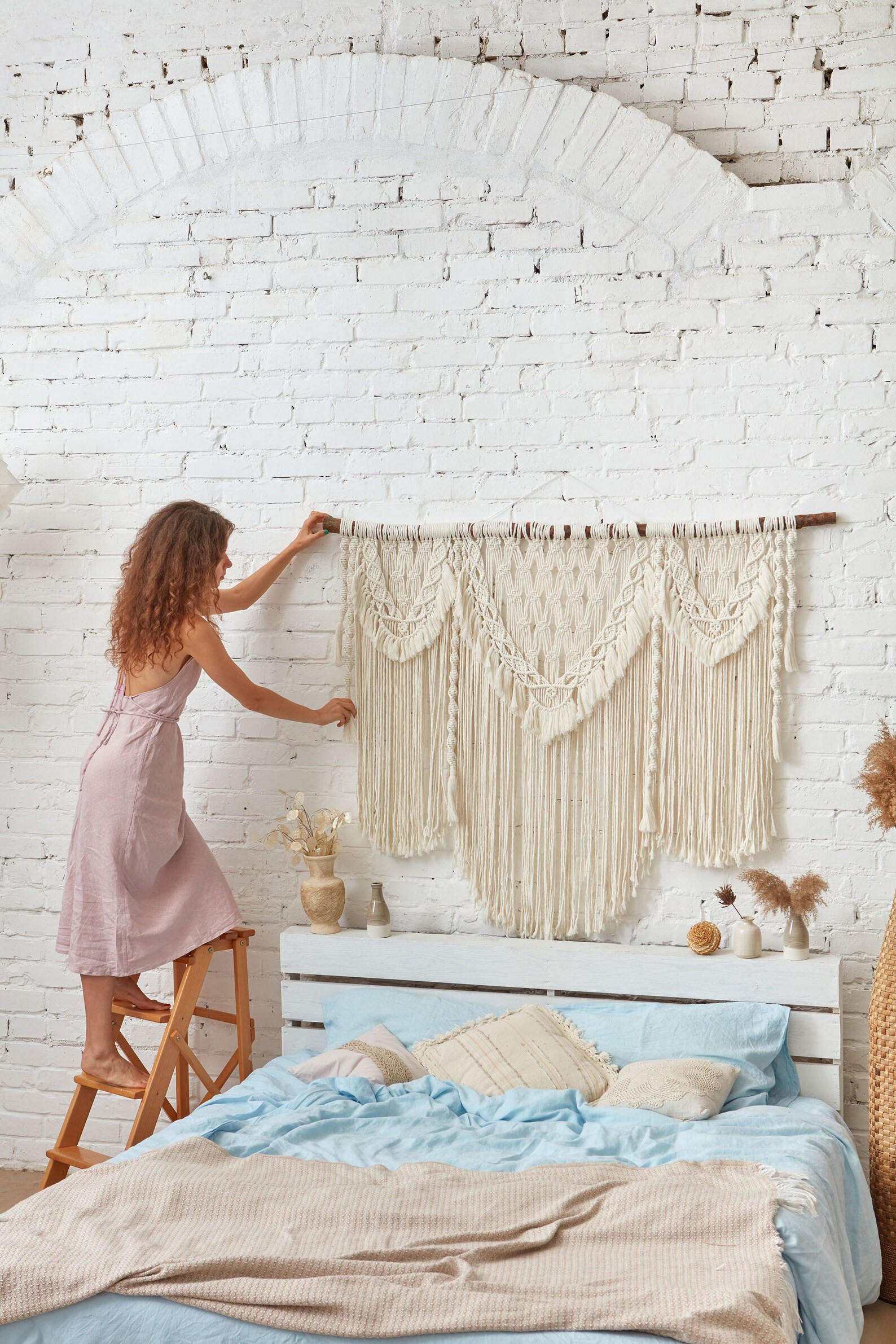 Huge Macrame Wall Hanging Over Bed Decor Macrame Backdrop - Etsy