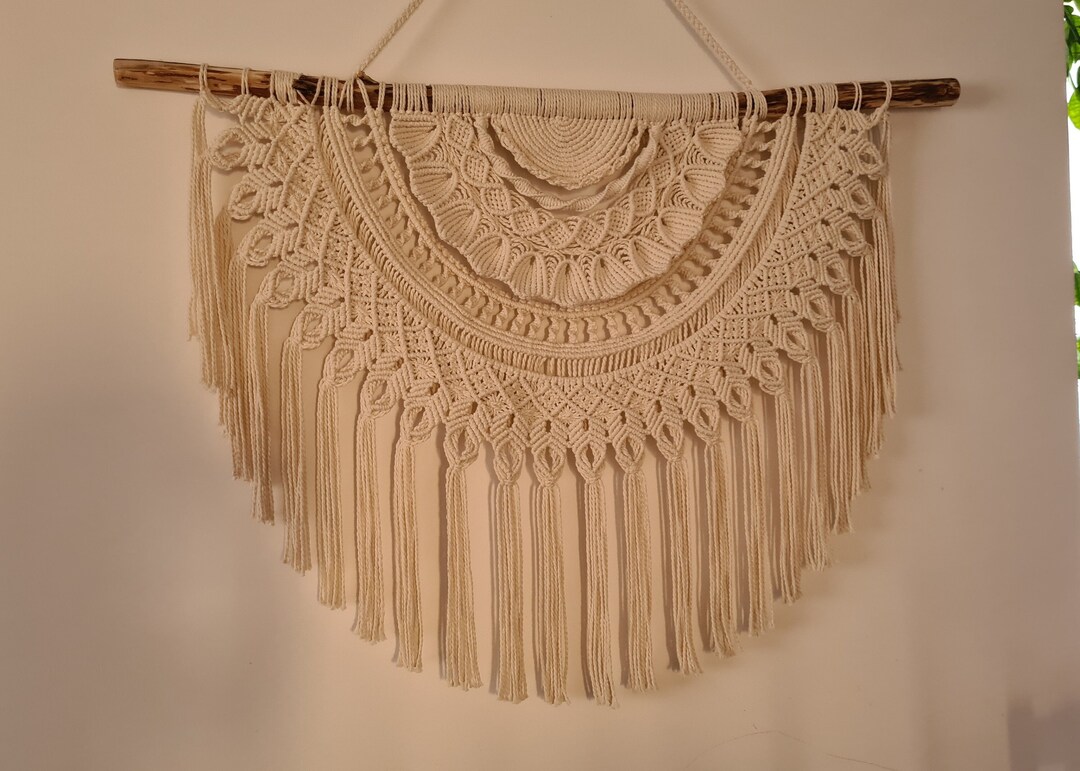 Large Macrame Backdrop, Extra Large Macrame Wall Decor With Tassels ...