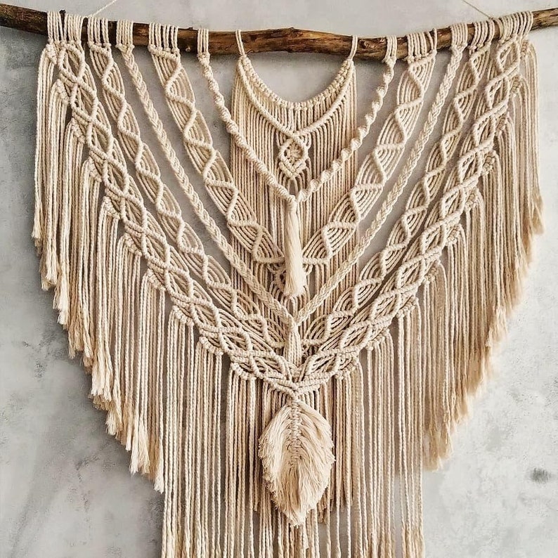 Large Macrame Wall Hanging Bohemian Accent Weave Wall | Etsy