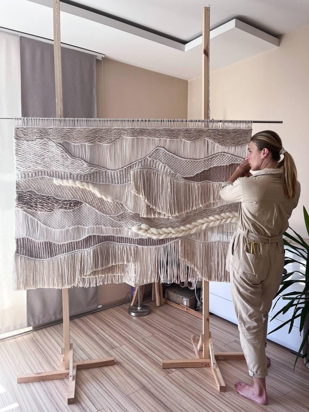 Macrame Room Divider, Boho Room Partition, Woven Room Divider, Large ...