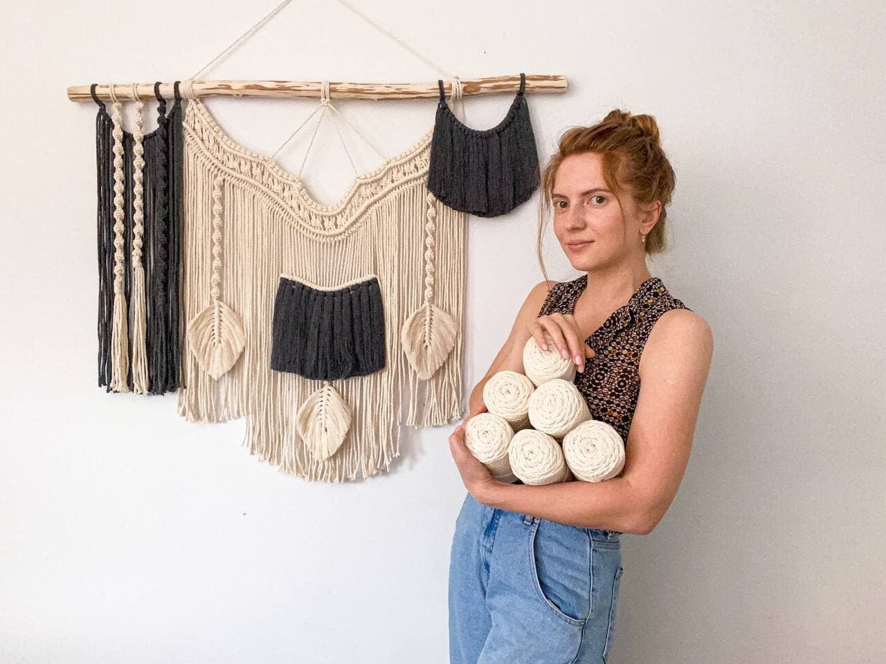 Modern Woven Decor Macrame Wall Hanging Large Macrame - Etsy