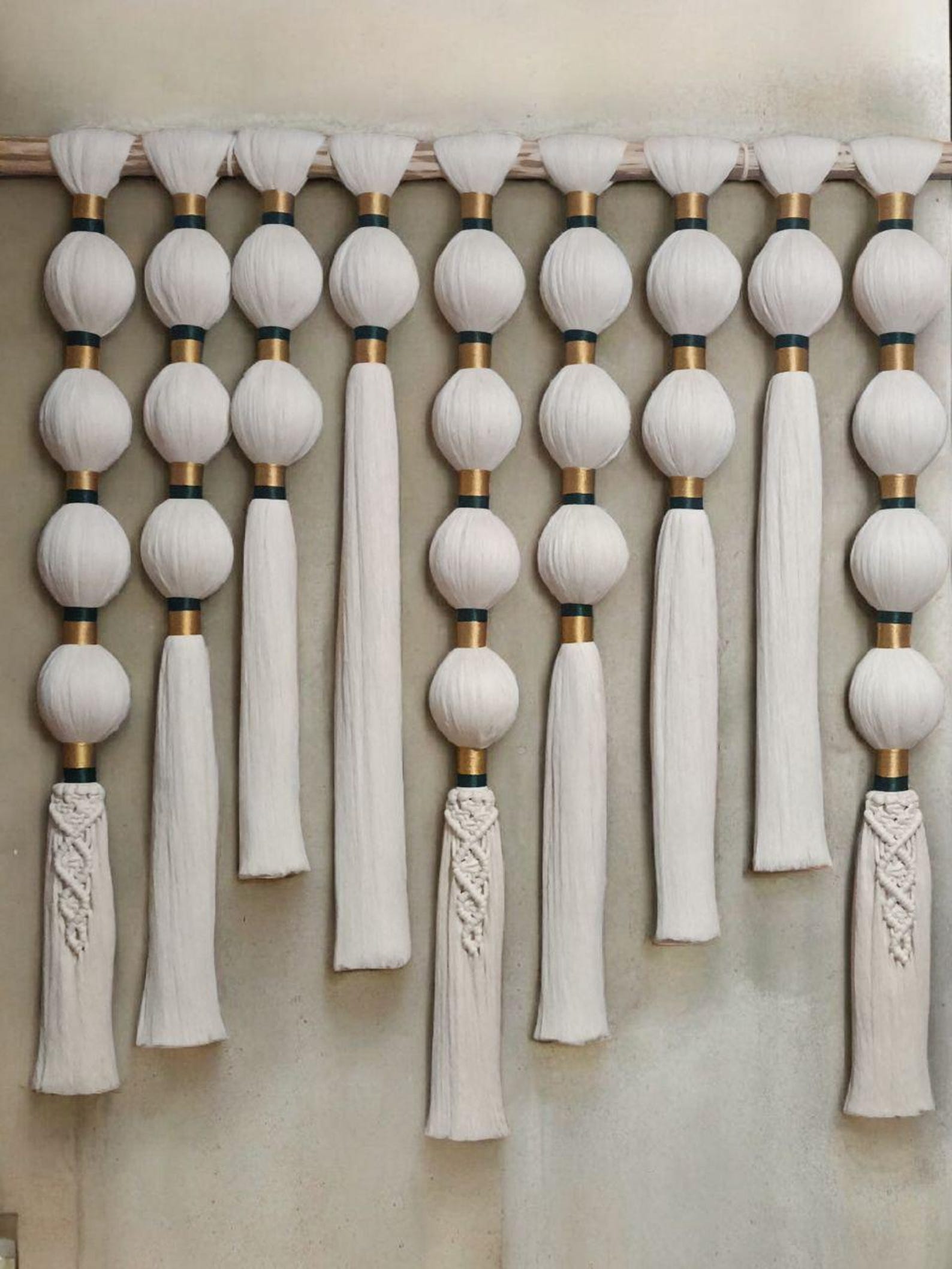 Ball Macrame Mural for Wall, Macrame Ball Hanging, Large Woven Wall Art ...