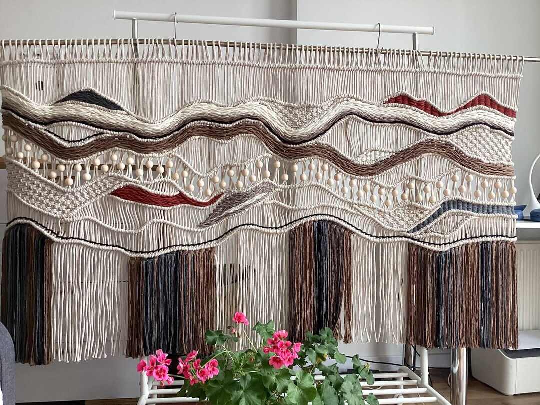 Macrame Room Divider, Boho Room Partition, Woven Room Divider, Large ...