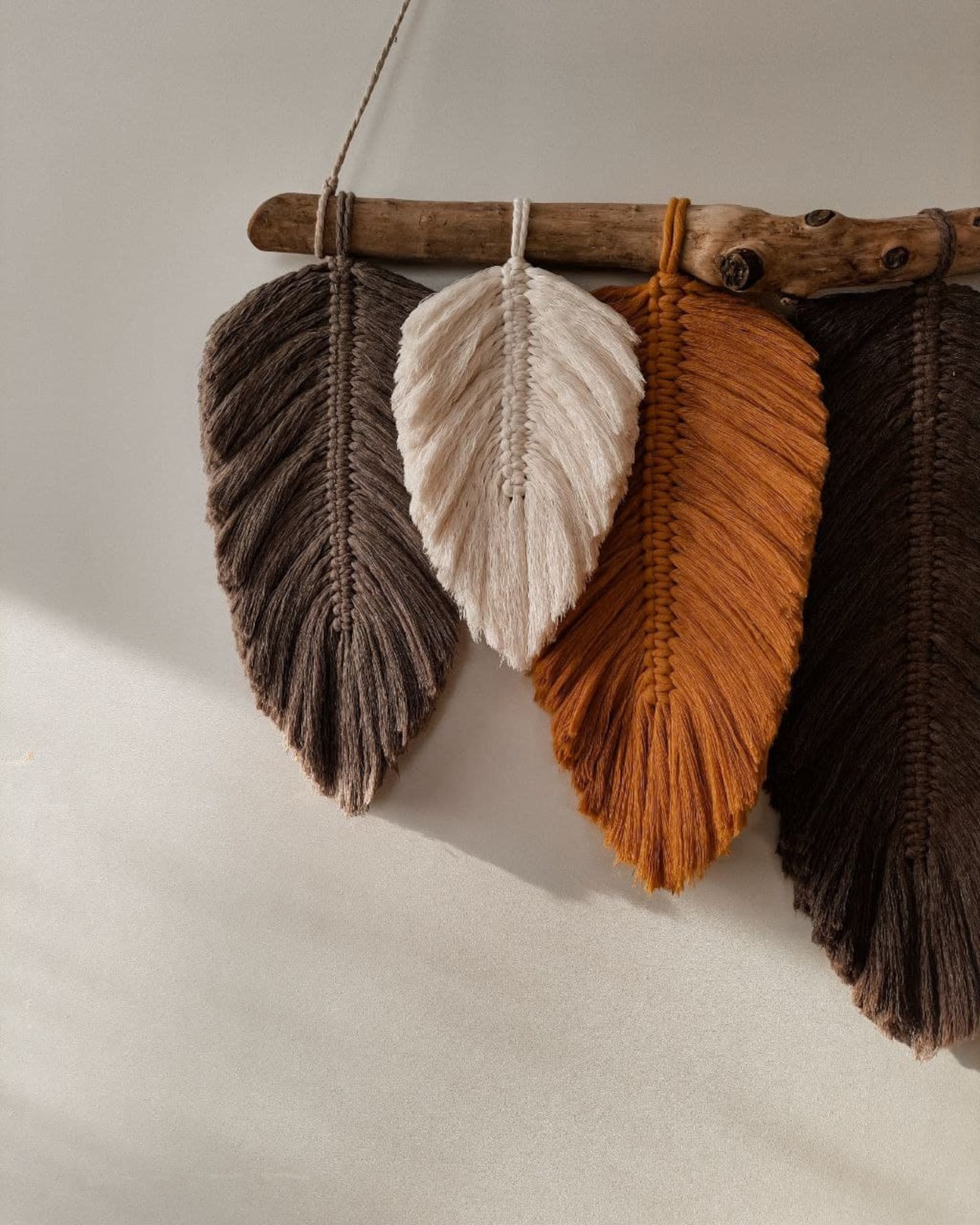 Colored Macrame Feathers Nursery Decor Macrame Wall - Etsy
