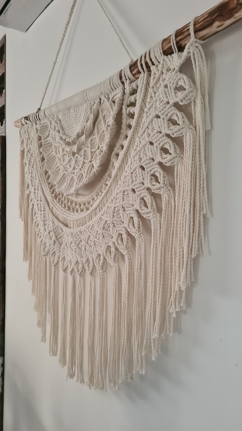 Large Macrame Backdrop, Extra Large Macrame Wall Decor With Tassels ...