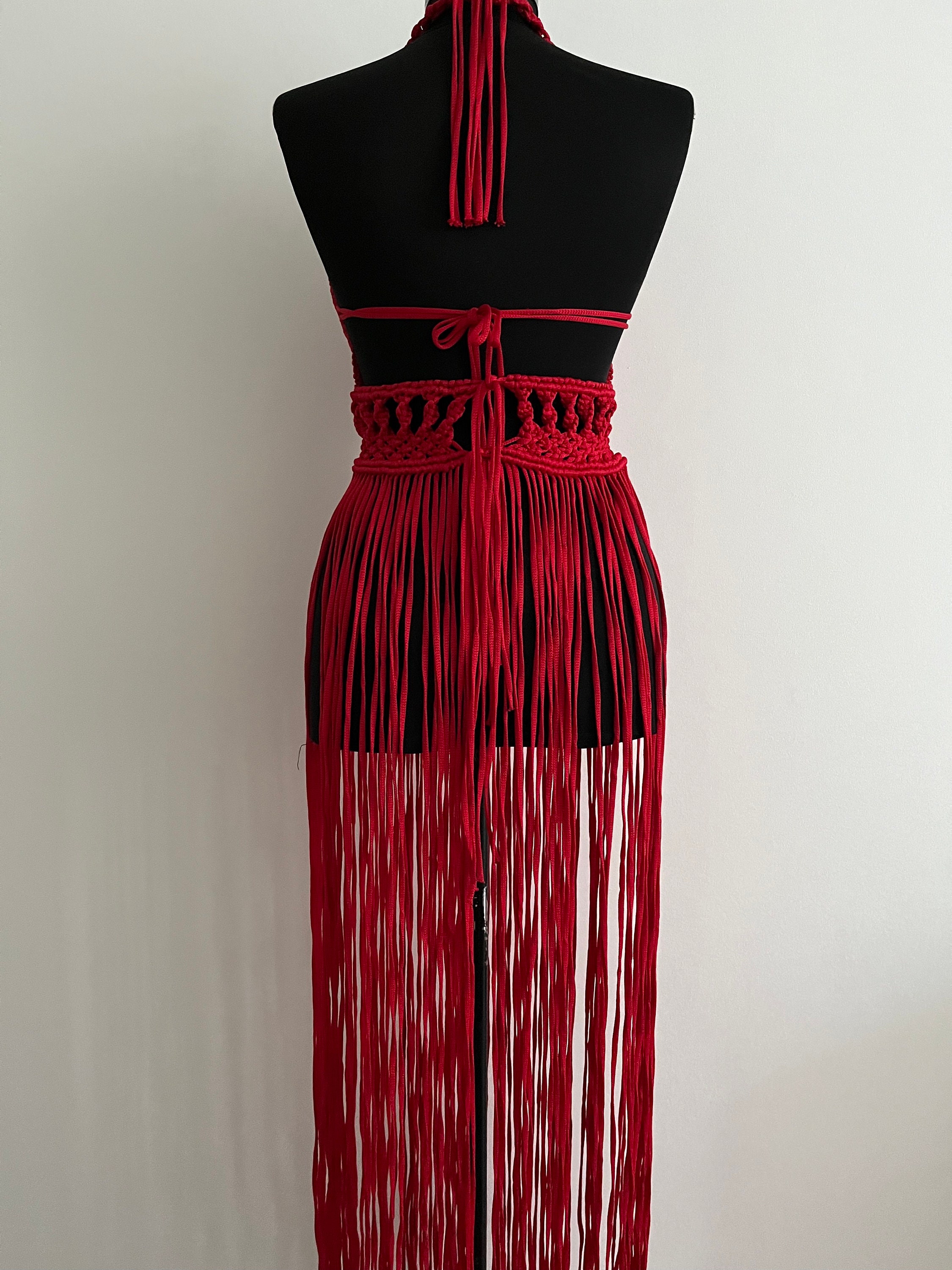 Festival Clothing Macrame Rope Dress Macrame Beachwear Rave - Etsy