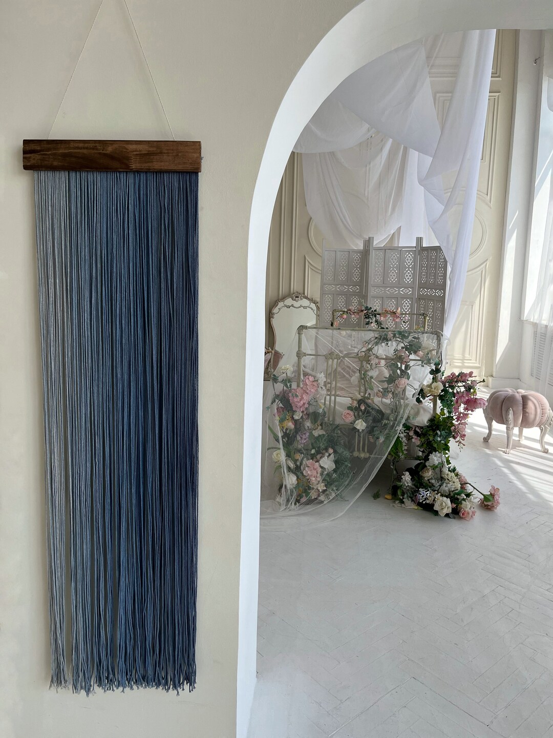 Dip Dye Fiber Art, Living Room Decor, Macrame Wall Hanging Large ...
