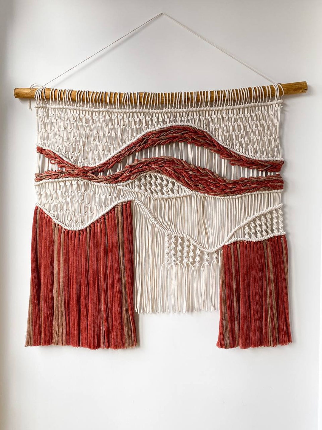 Macrame Mural Available in Many Colors, Geometric Macrame Headboard ...