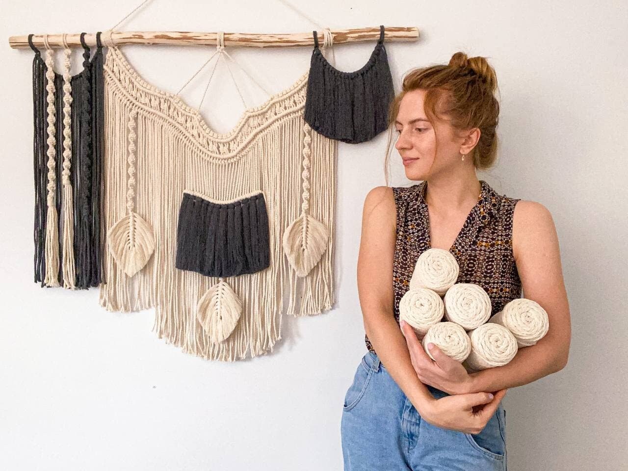 Modern Woven Decor Macrame Wall Hanging Large Macrame - Etsy