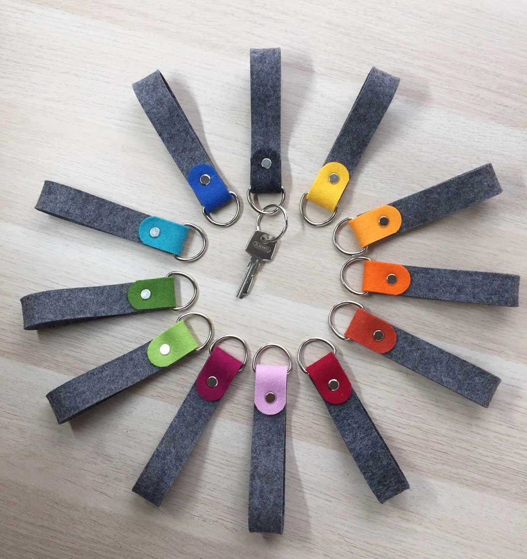 Keychain Made of Wool Felt Lanyard Key Chain - Etsy