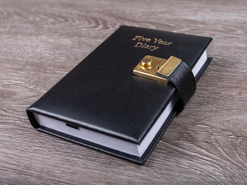 Lockable Five Year Diary A6 Size Journal Book five Year - Etsy UK