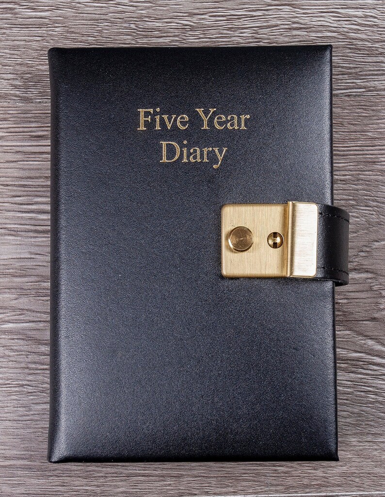 Lockable Five Year Diary A6 Size Journal Book five Year - Etsy UK