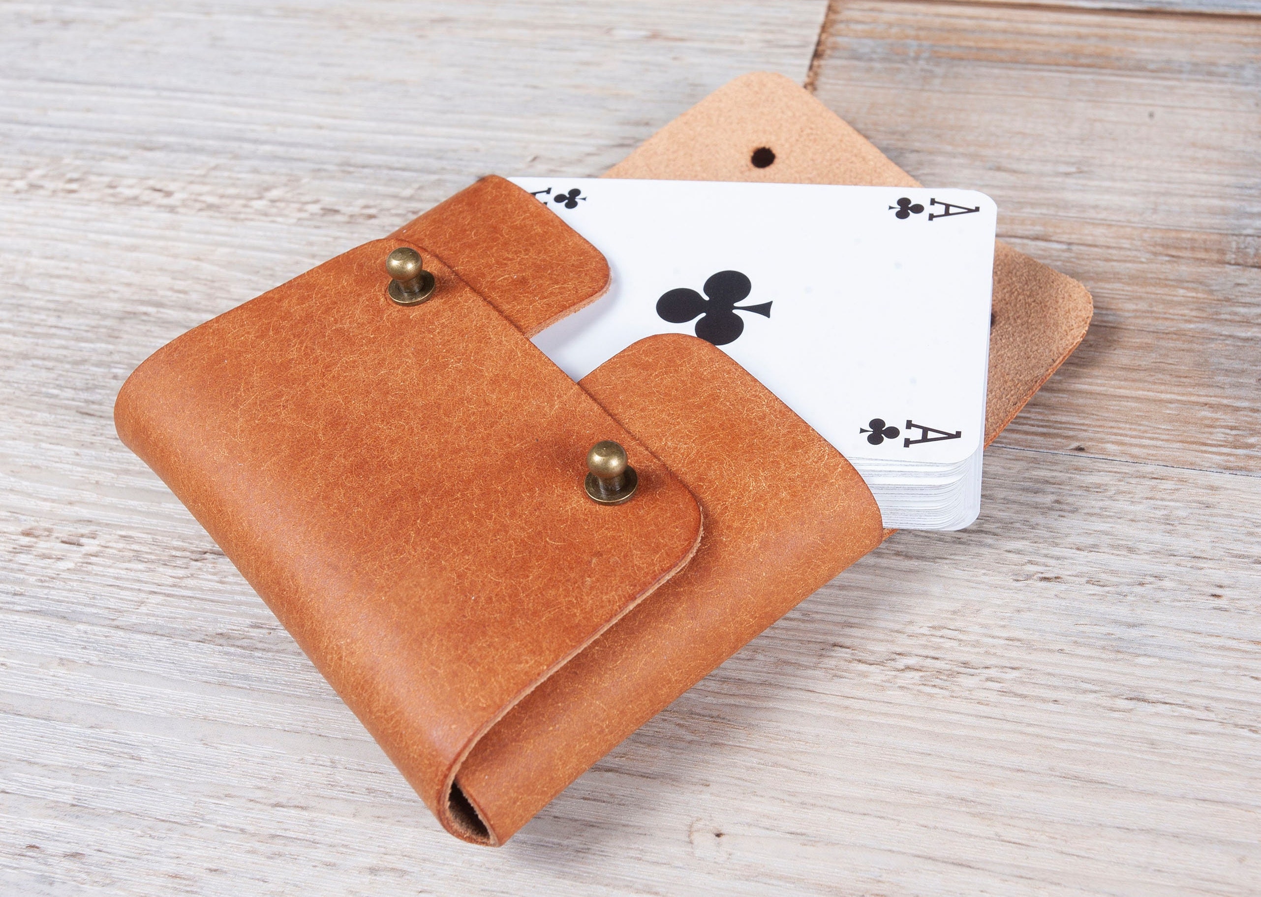 Leather Playing Card Holder Playing Card Case With Playing | Etsy