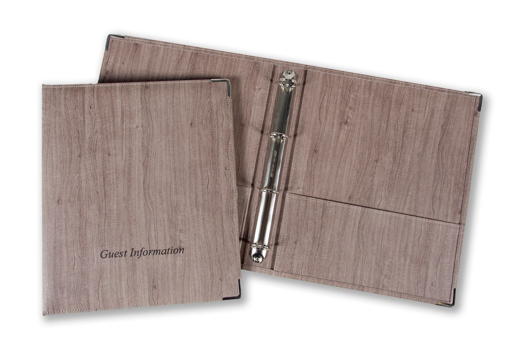 Faux Wood Guest Information Folder: A4 Hotel B&B Room Organizer - Etsy UK