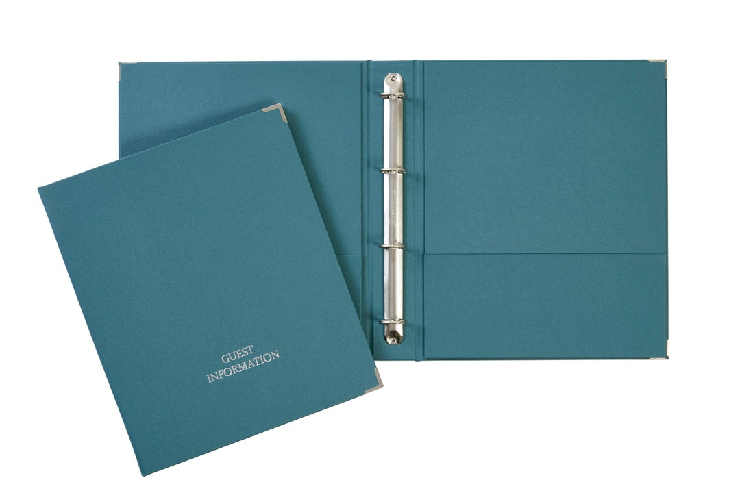 Deluxe Buckram Guest Information Folder: A4 Size, Silver Embossed - Etsy UK