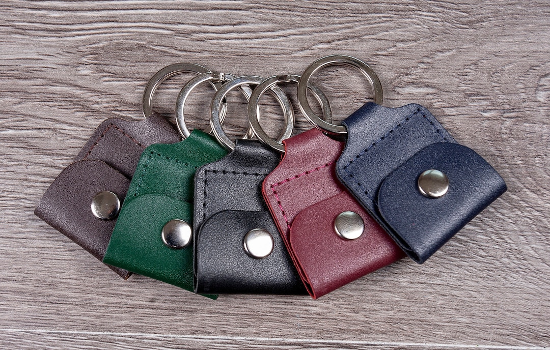 Leather Key Ring Pouch: Guitar Pick, Coin, SD Card Holder - Etsy