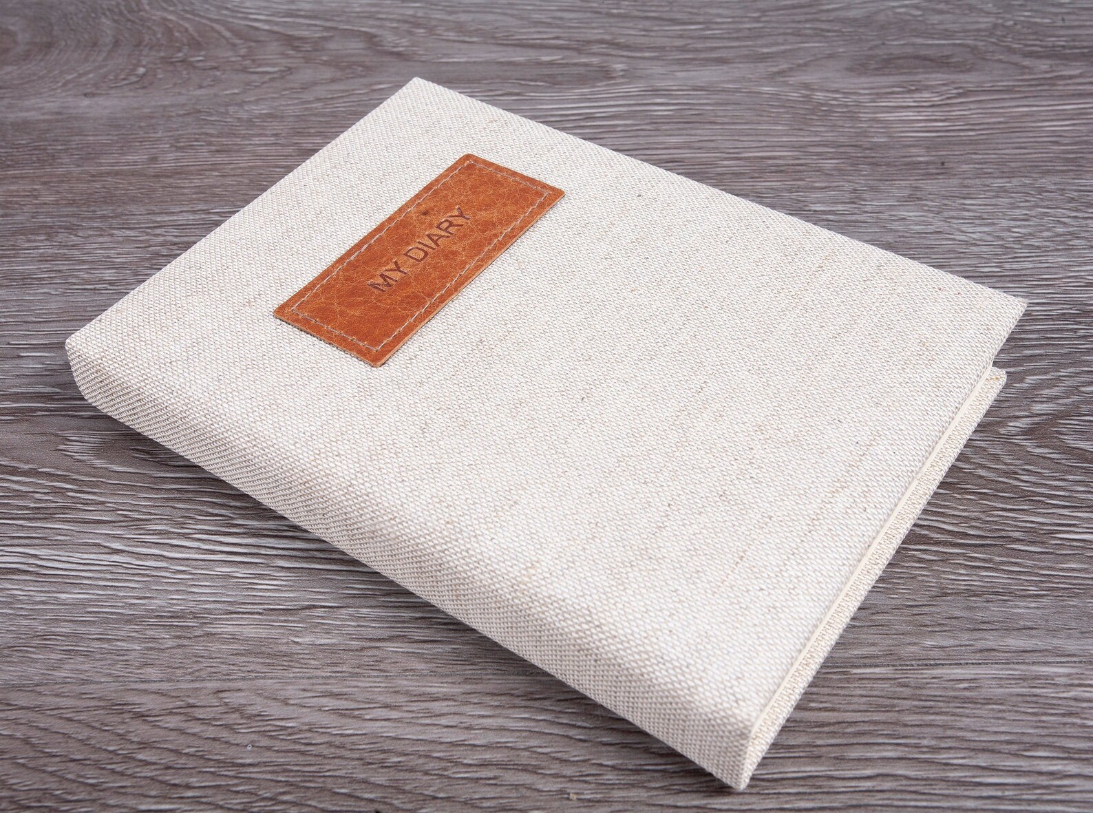 Handmade Linen Diary: Vintage Leather Patch, Any Year Journal - Etsy UK