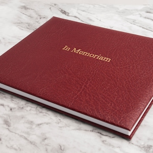 In Memoriam Book ,memory Comments Book, Bereavement Book, Condolence ...
