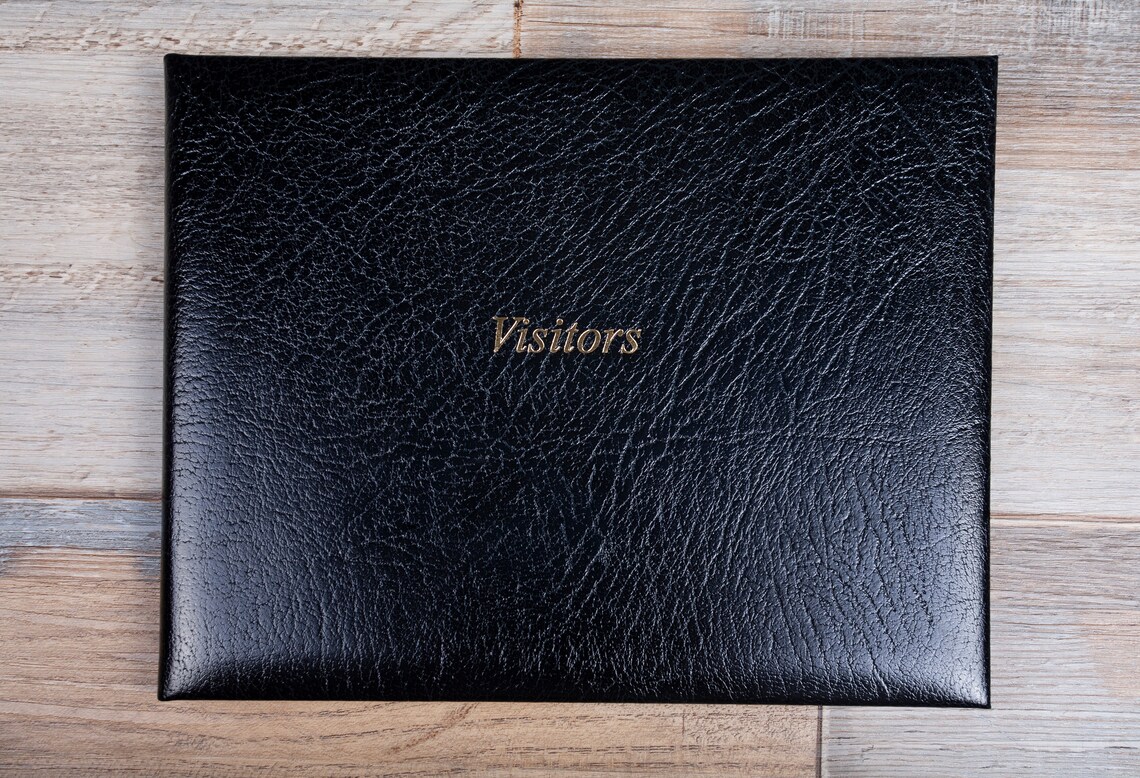 Leather Visitors Book Deluxe Guest Book Visitor Comments - Etsy