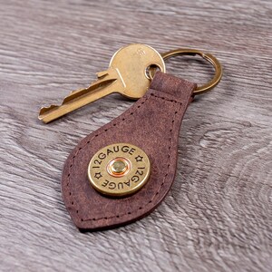 Leather Shotgun Shell Key Ring, Shotgun Shell Concho Key Fob, Hunting ...