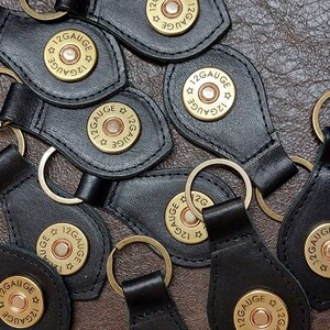 Leather Shotgun Shell Key Ring, Shotgun Shell Concho Key Fob, Hunting ...
