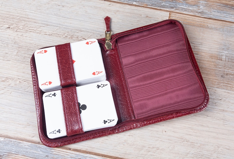 Double Playing Card Case Poker Cards Case Twin Deck Holder - Etsy