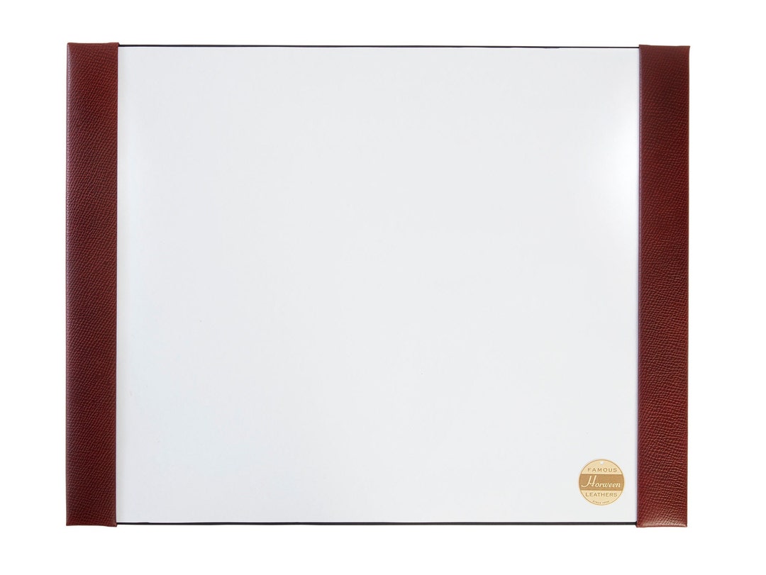 Horween Leather Desk Blotter: Military Style Cross Grain Writing Pad - Etsy