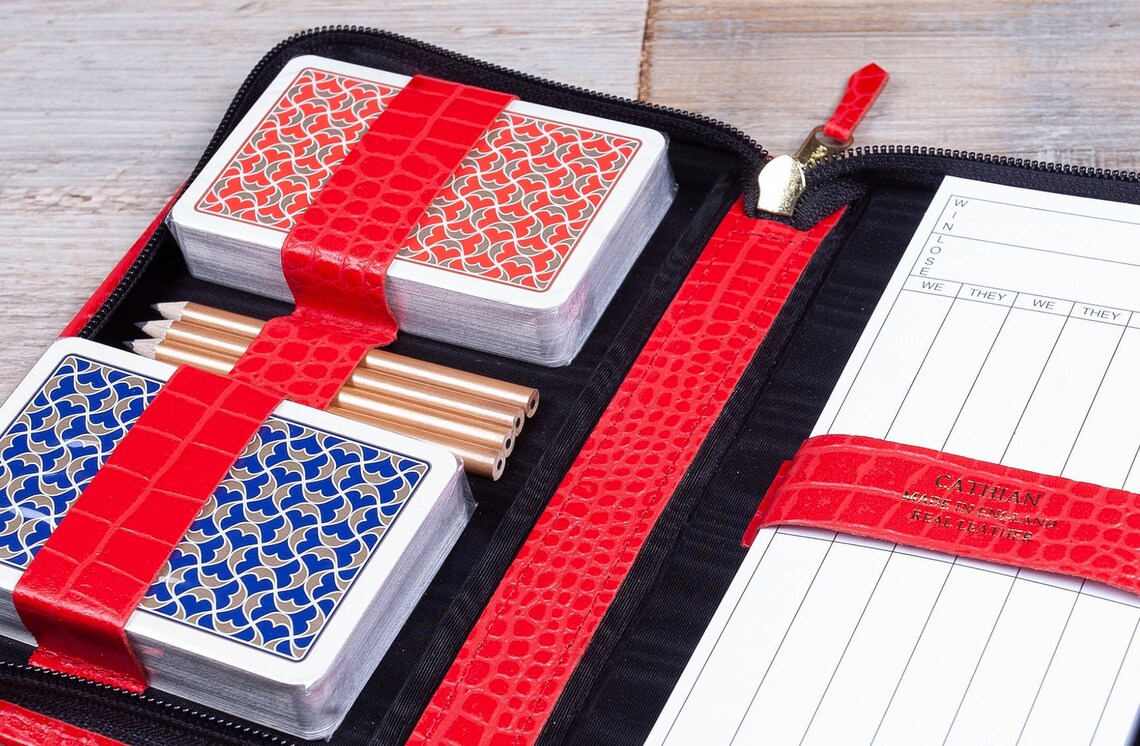 Bridge Games Case playing Cards Case Travel Games Set Zip | Etsy UK