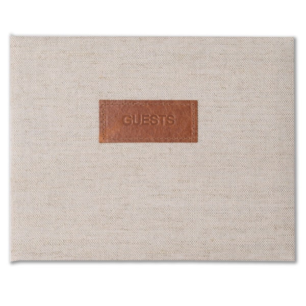 Linen Guest Book - Etsy