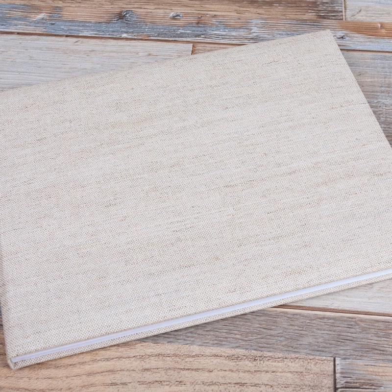 Linen Guest Book - Etsy