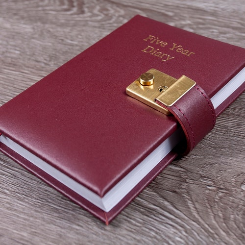 Lockable Five Year Diary A6 Size Journal Book five Year - Etsy UK