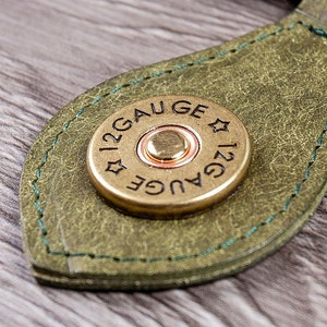 Leather Shotgun Shell Key Ring, Shotgun Shell Concho Key Fob, Hunting ...