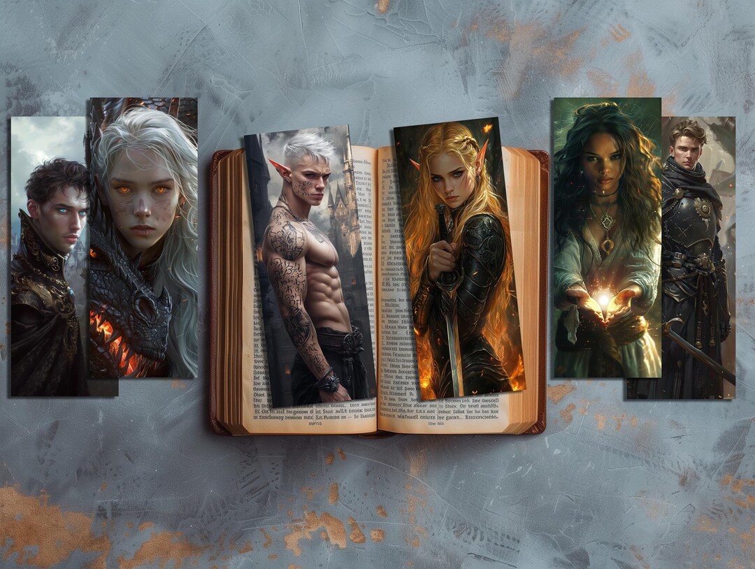 Fantasy Bookmarks Set of 8, TOG Bookmarks, Fantasy Books Reader Gift ...