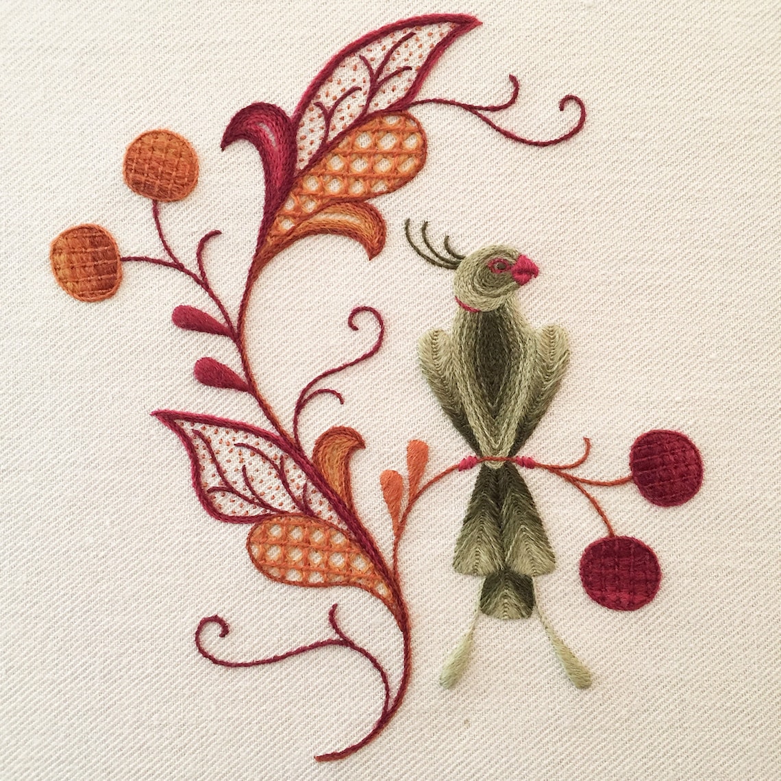Crewel Kit Erica's Perch Crewel Embroidery Kit | Etsy