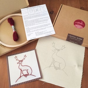 Crewelwork Embroidery Kit Heritage Deer, Embroidery Kit Heritage Deer ...