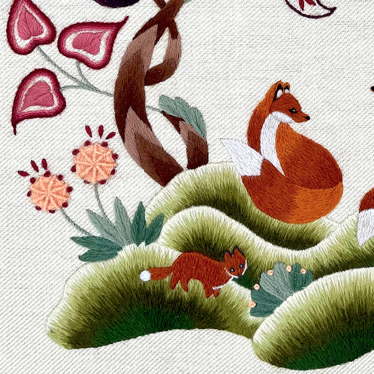 Crewel Work Embroidery Kit, A Jacobean Foxes Tale, Advanced Level - Etsy