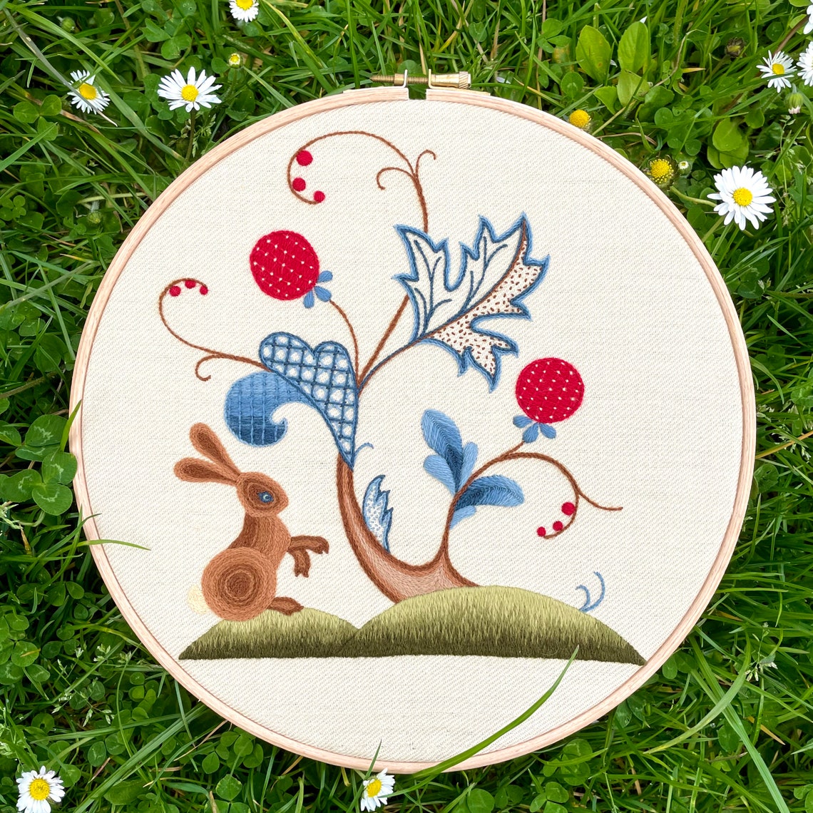 Crewel Kit A Rabbit Summer Crewel Embroidery Kit A Rabbit - Etsy UK