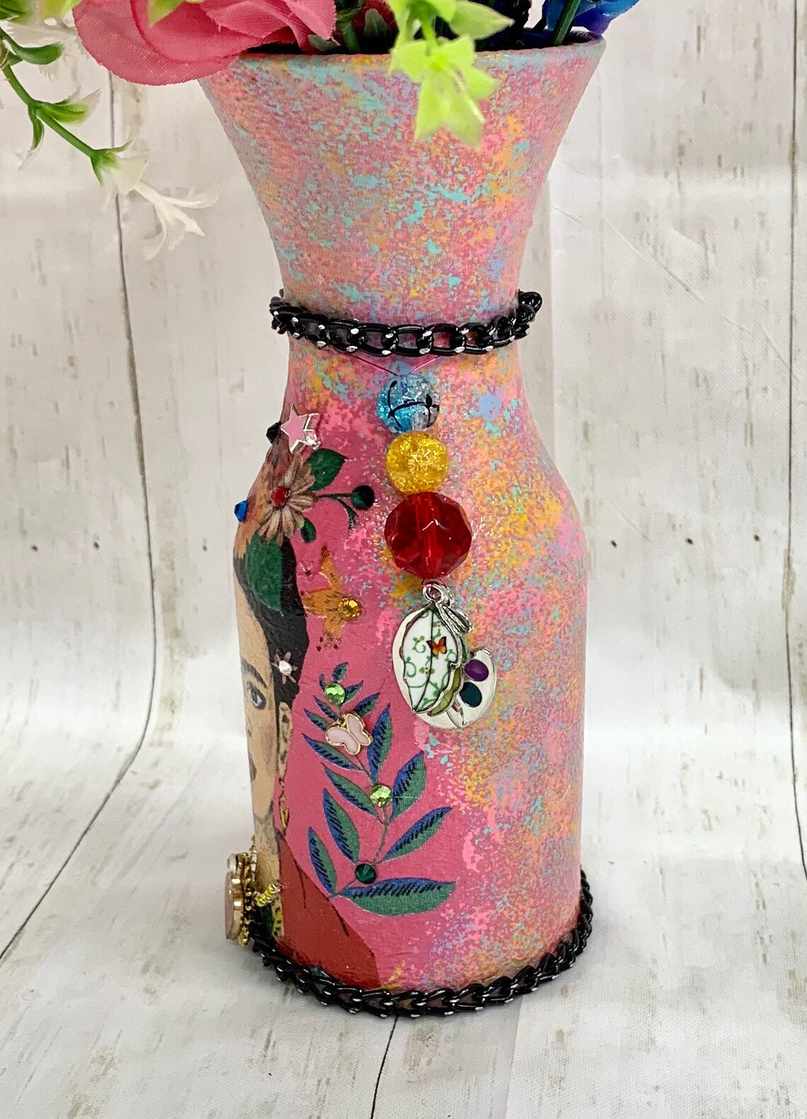 Frida Kahlo Decor Frida Kahlo Glass Vase With Coordinating - Etsy