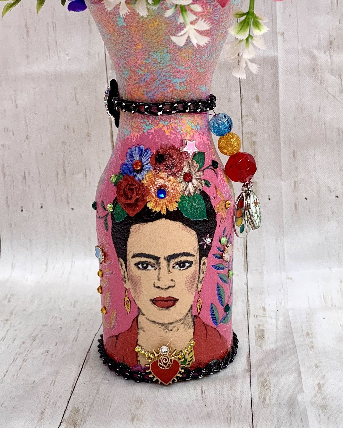 Frida Kahlo Decor Frida Kahlo Glass Vase With Coordinating - Etsy