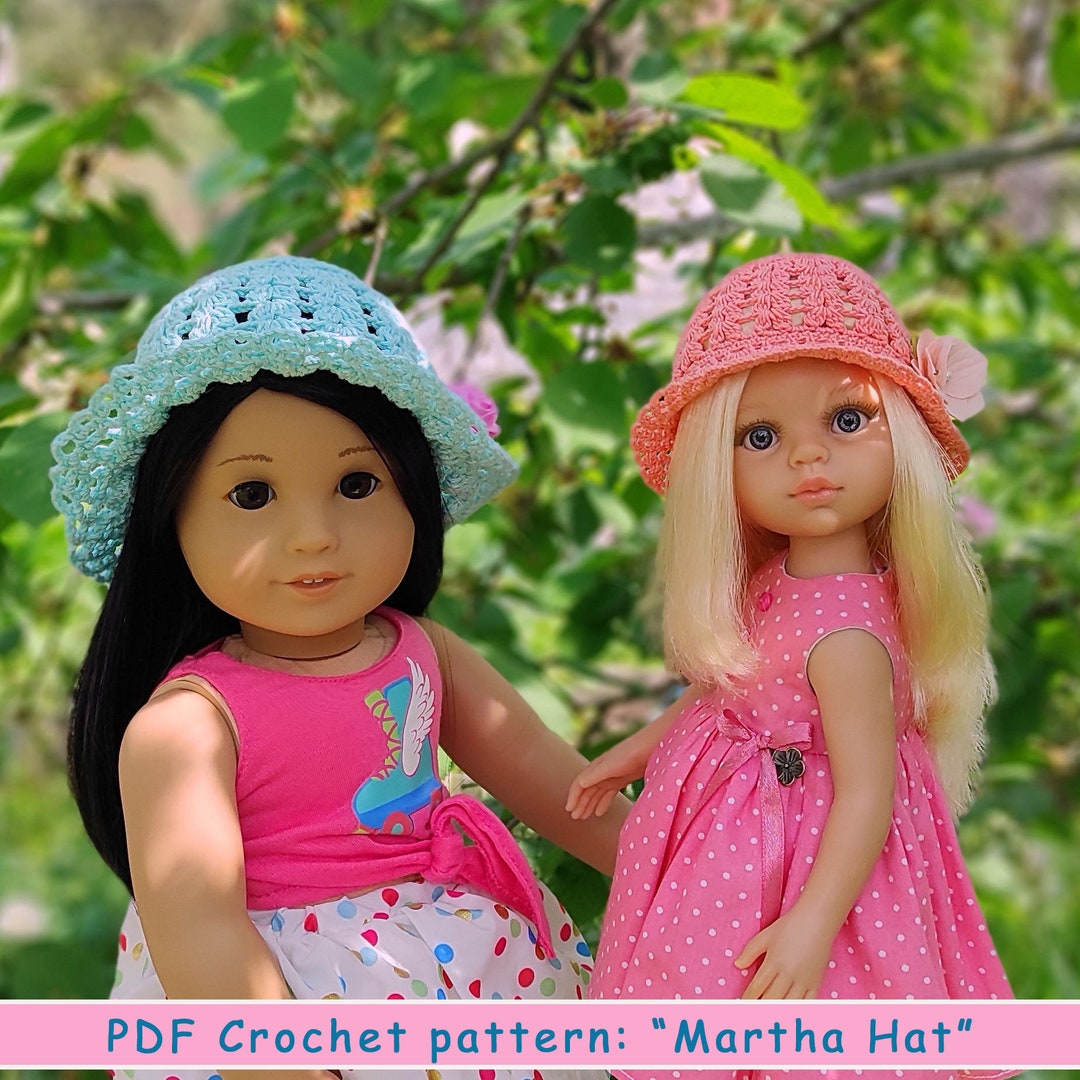 PDF Crochet Pattern “martha Hat”. Hat for Dolls. One Pattern – Two ...